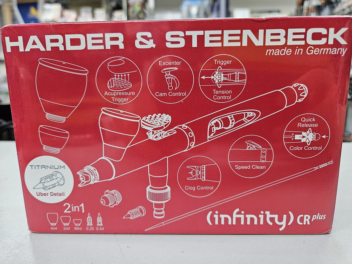 Harder & Steenbeck 122233 infinity CR plus 2024 Titanium 2 in 1 噴筆 – 模型谷